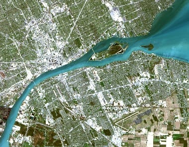Satellite Image of Lake St. Clair – EARTH OBSERVING SYSTEM