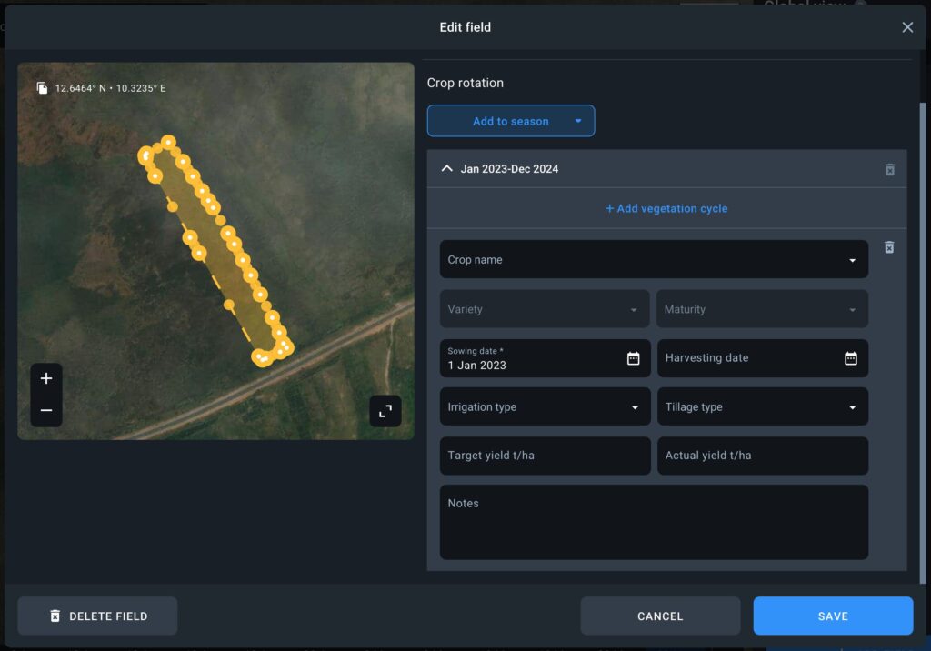 Fields Management: Userguide On EOSDA Crop Monitoring