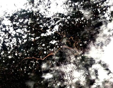 Satellite Image Of Cloud Over India