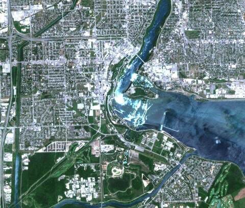 Satellite Image Of Niagara Falls From Sentinel 2 - EOS Gallery