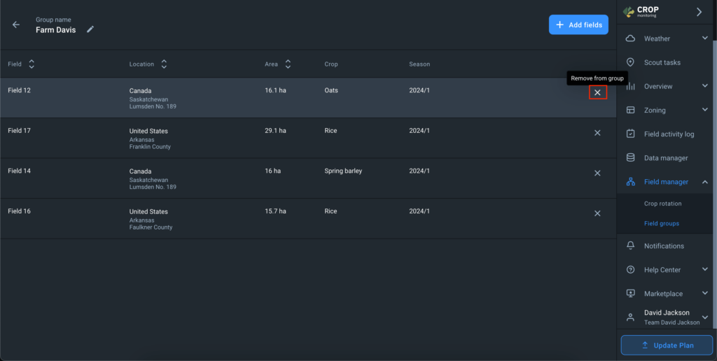 Field Manager: Userguide On EOSDA Crop Monitoring