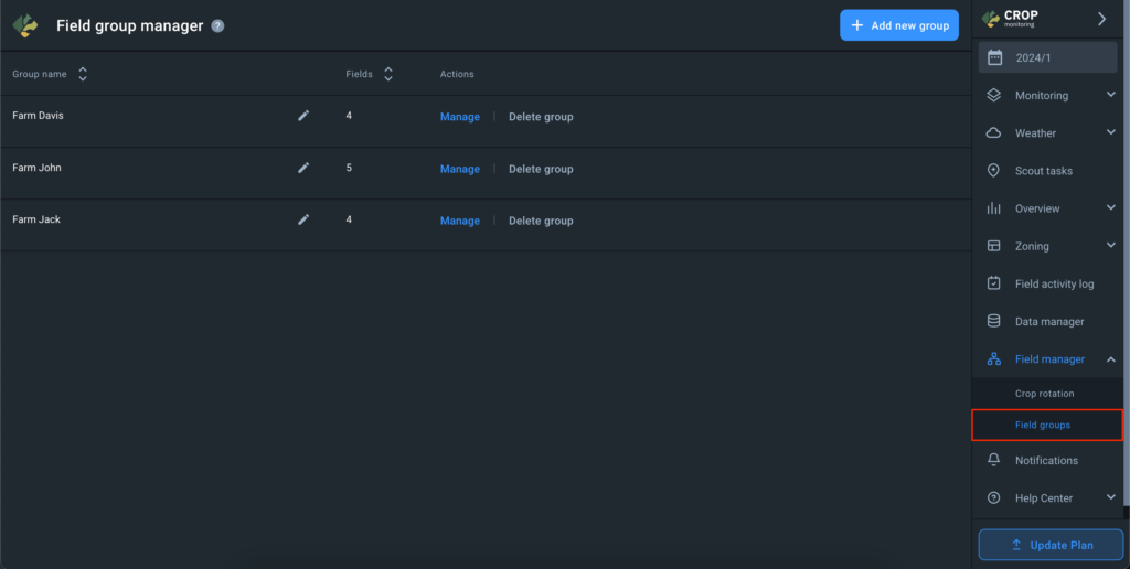 Field Manager: Userguide On EOSDA Crop Monitoring