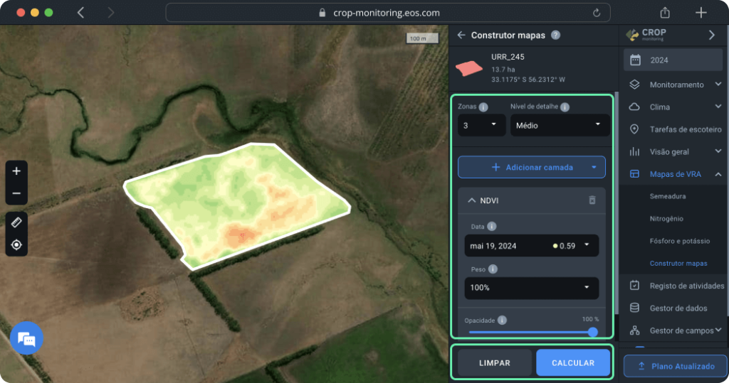 Mapas VRA: Guia Do Usuário Do EOSDA Crop Monitoring